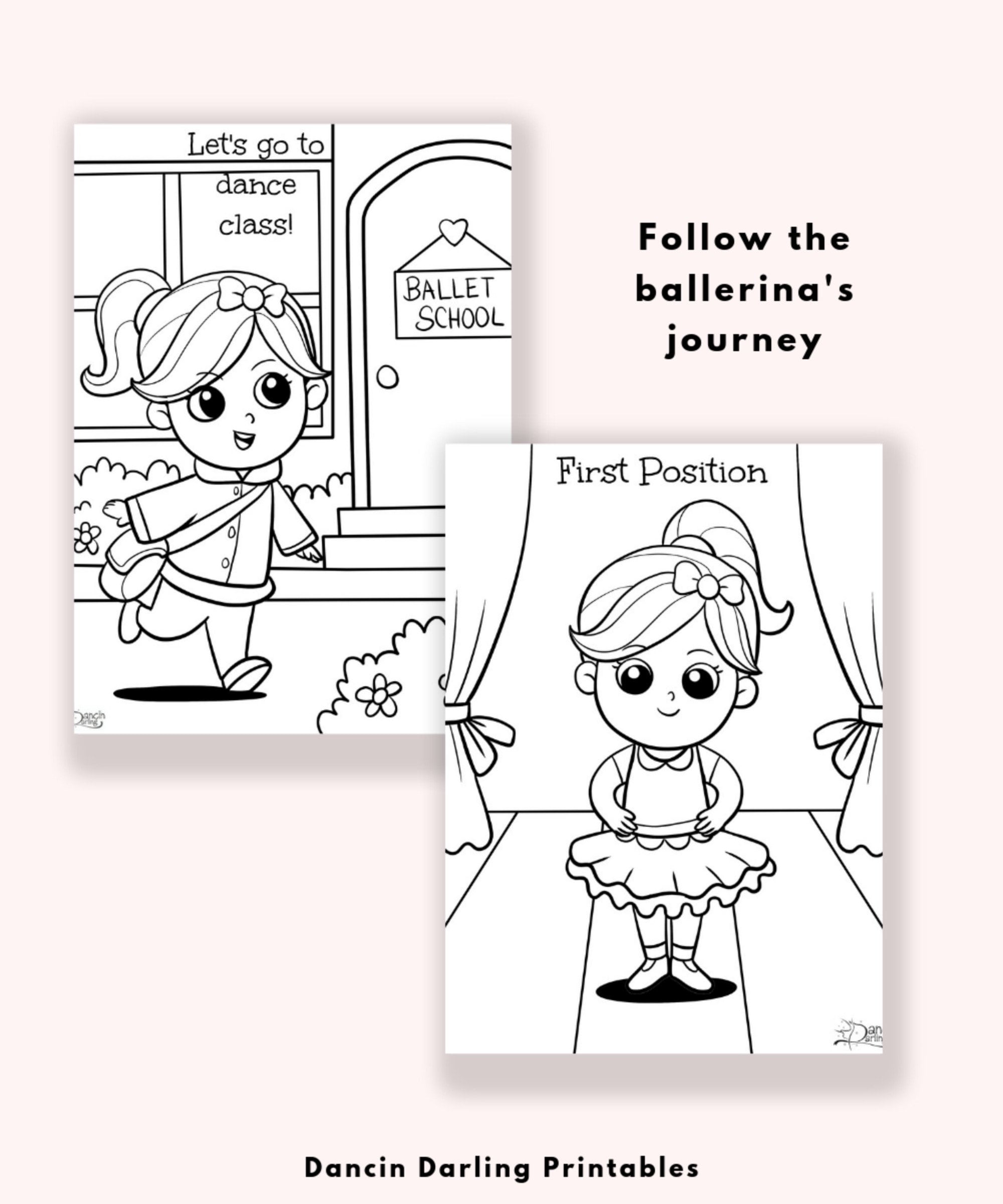 Ballet Coloring Book - Dance Class Printables - Dance Coloring Pages ...