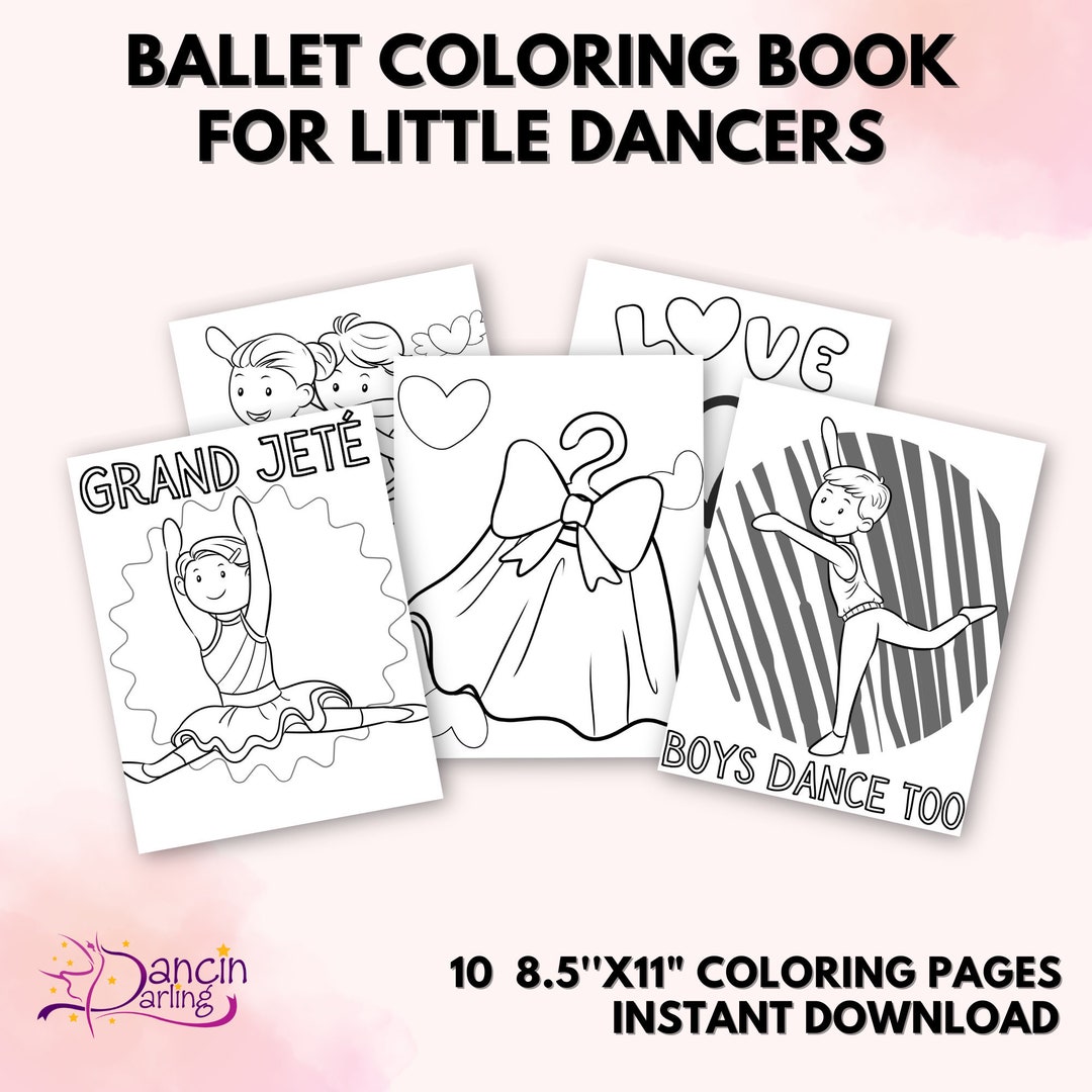 Ballet Coloring Book - Dance Class Printables - Dance Coloring Pages ...