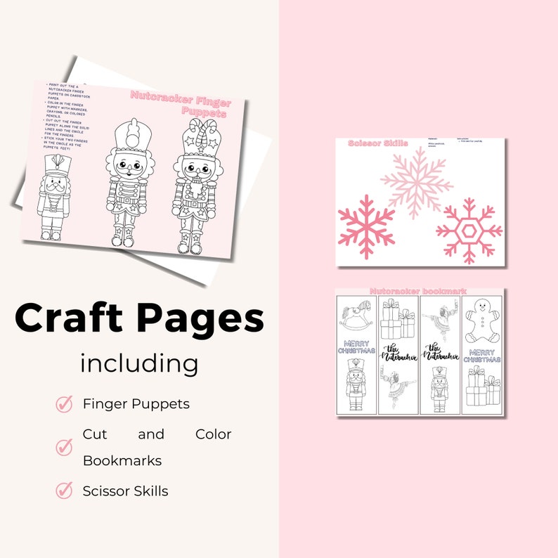 Nutcracker Ballet Activity Placemat, Nutcracker Activity Mat, Kids ...