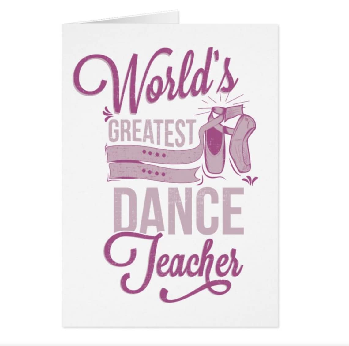 Printable Dance Teacher Card - A2 - Digital Print - Instant Download ...
