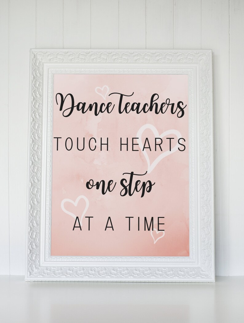 Dance Teachers Touch Hearts Gift Printable dance Instructor - Etsy