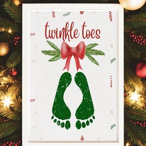 Christmas Footprint Art Craft, Dance Christmas Gift, Printable ...