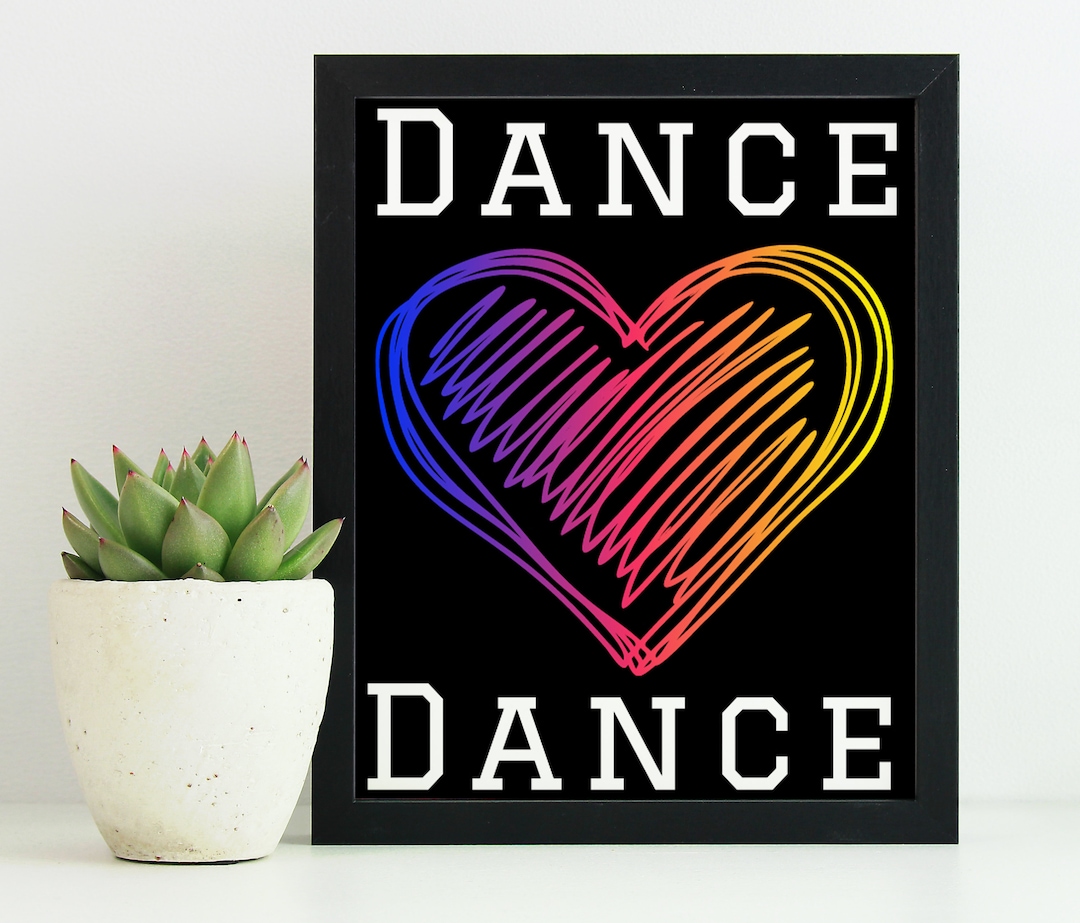 Colorful Dance Printable Art, Dancer Girly Art, Dance Studio Print ...