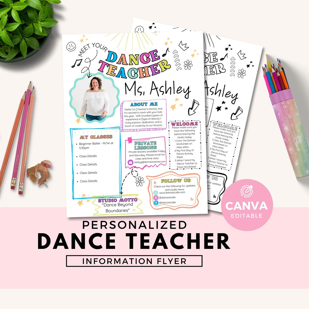 Meet the Dance Teacher Flyer - Dance Resource Page for Dance ...