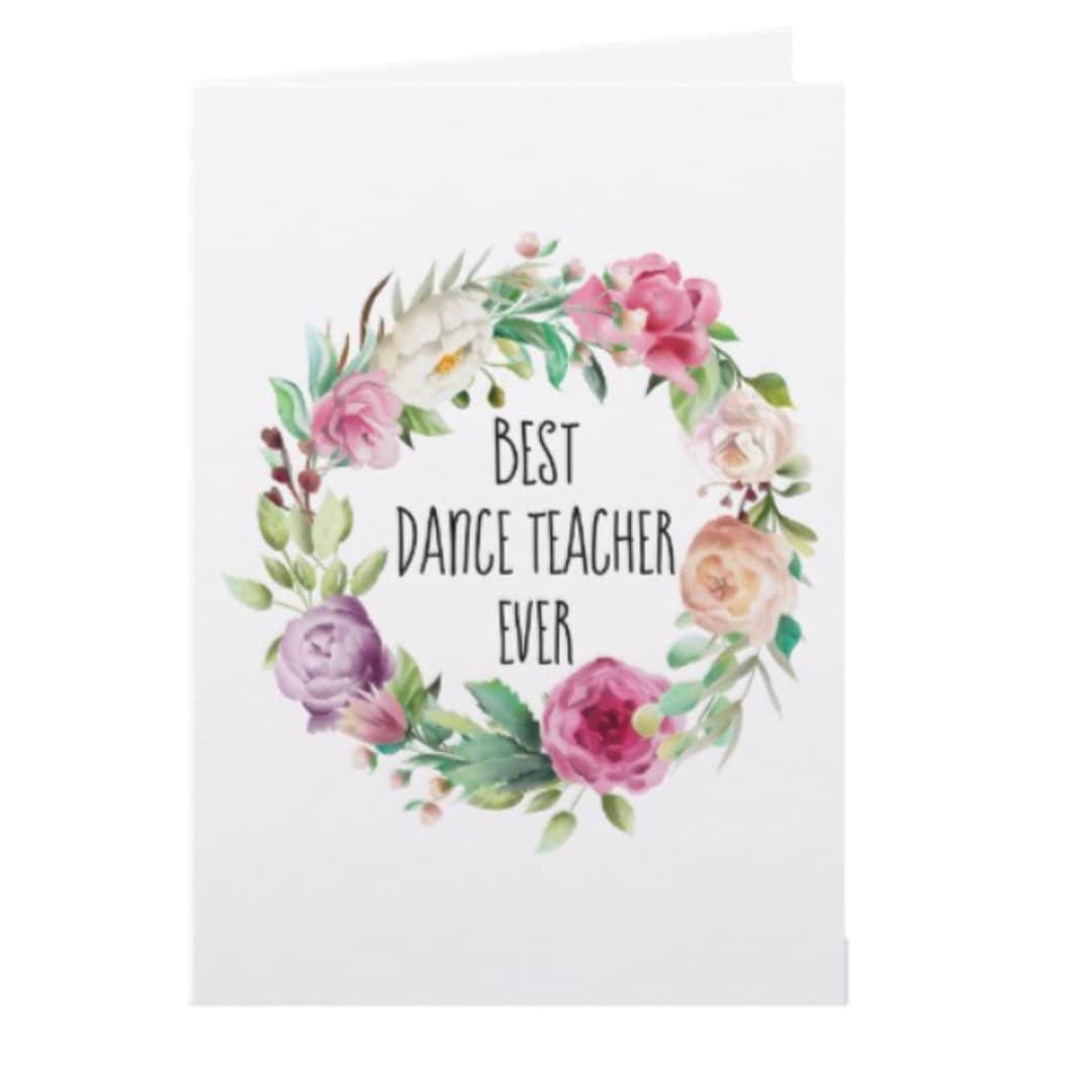 Dance Teacher Appreciation Card - A2 - Instant Download - Dance Recital ...