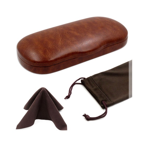 MyEyeglassCase Small Hard eyeglass case with Drawstring Pouch | Etsy