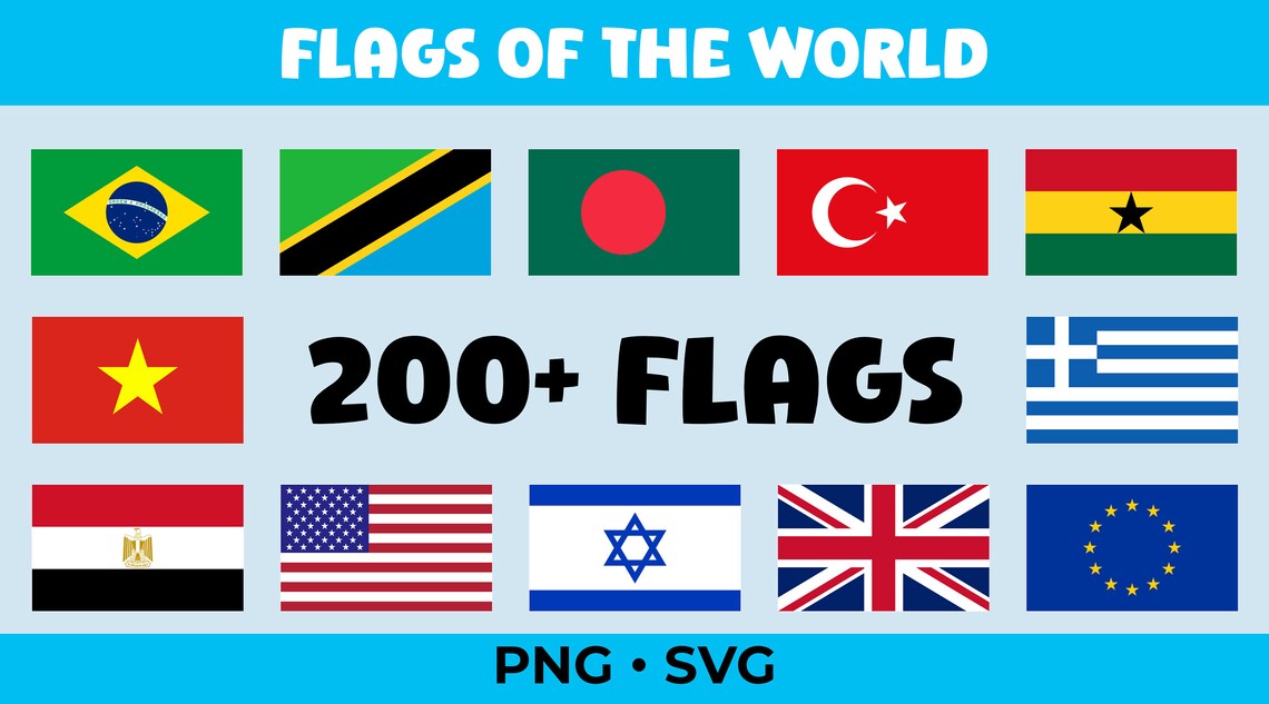 Flags of the World Png/svgs | Americas, Europe, Africa, Asia, Oceania ...