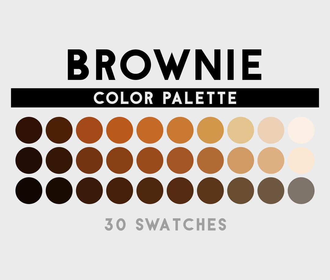 Brownie Color Palette for Procreate, Photoshop, Illustrator (digital ...