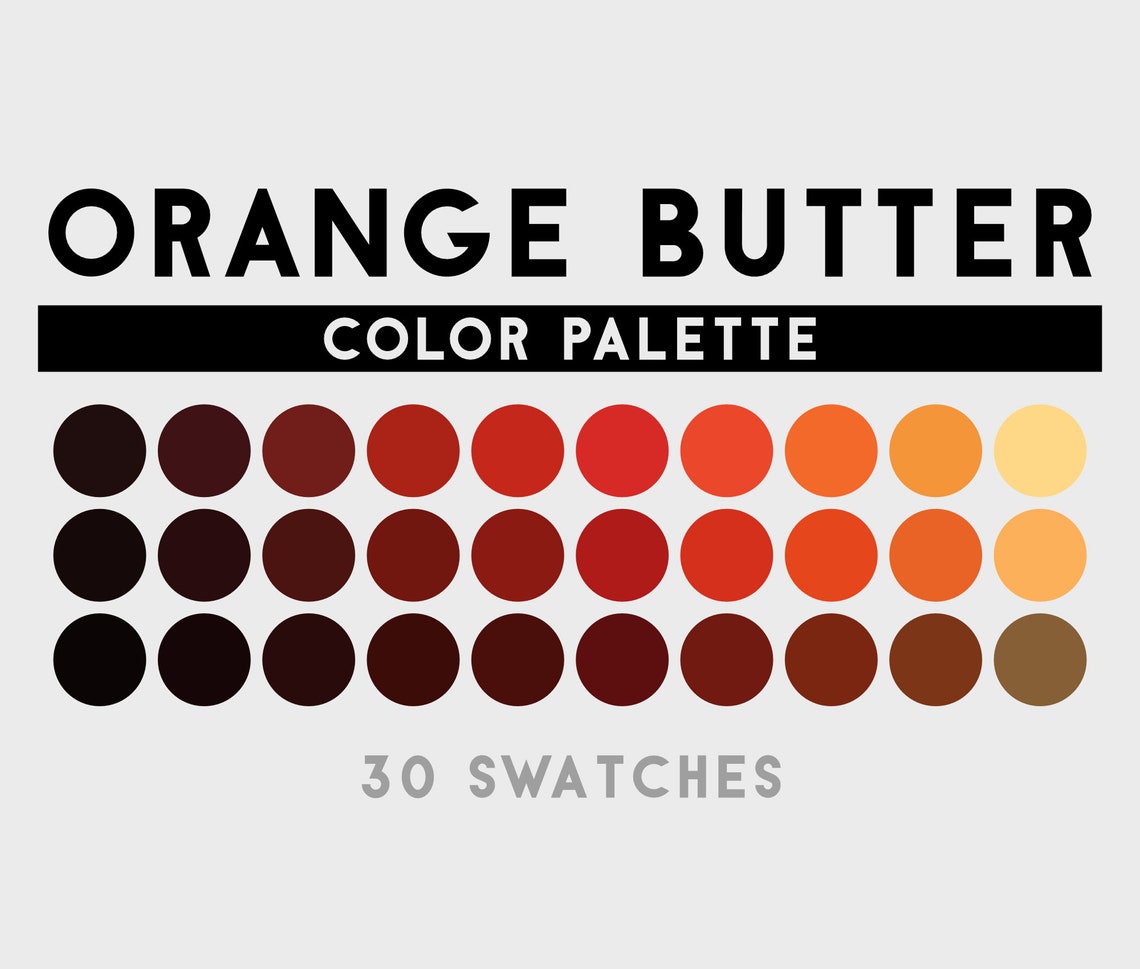 Orange Butter Color Palette for Procreate, Photoshop, Illustrator ...