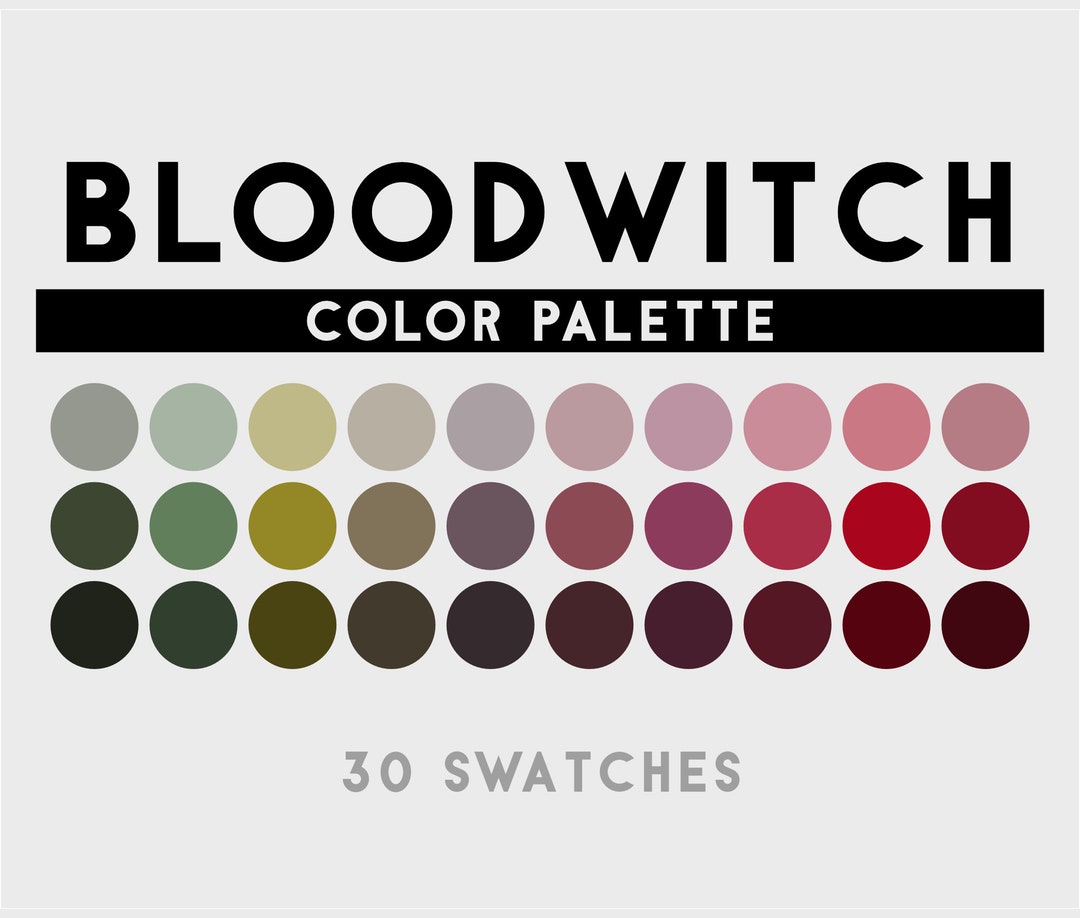 Bloodwitch Color Palette for Procreate, Adobe Photoshop, Adobe ...