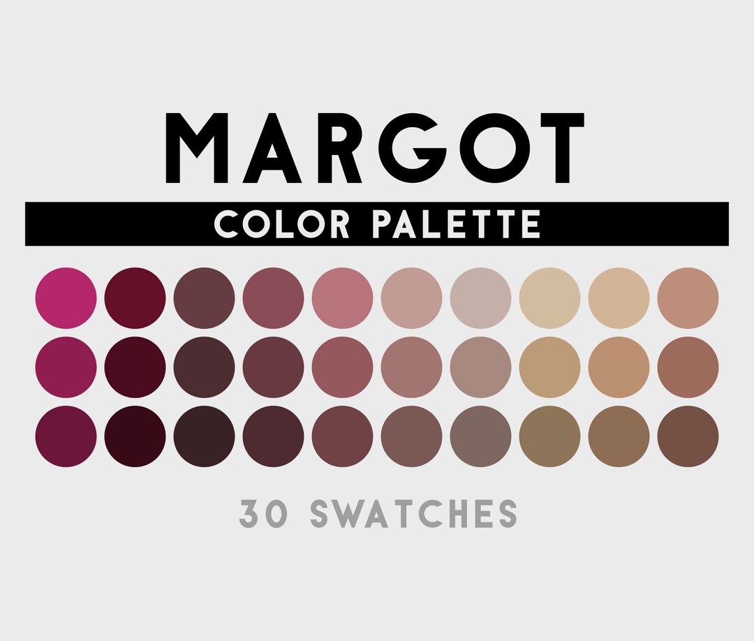 Margot Color Palette for Procreate, Adobe Photoshop, Adobe Illustrator ...