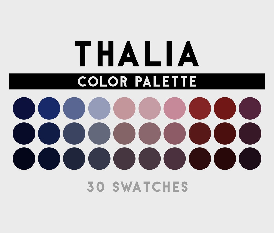 Thalia Color Palette for Procreate, Adobe Photoshop, Adobe Illustrator ...