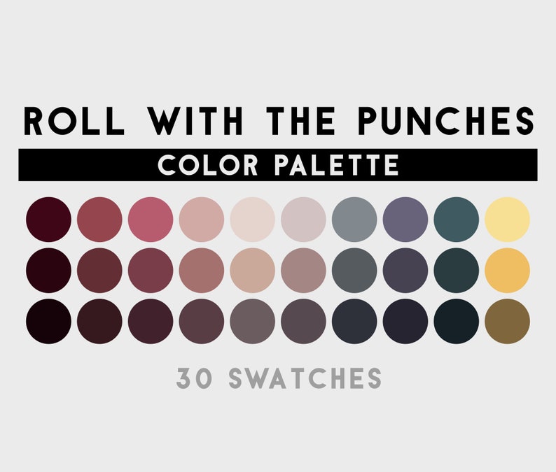 Roll With the Punches Color Palette for Procreate, Adobe Photoshop ...