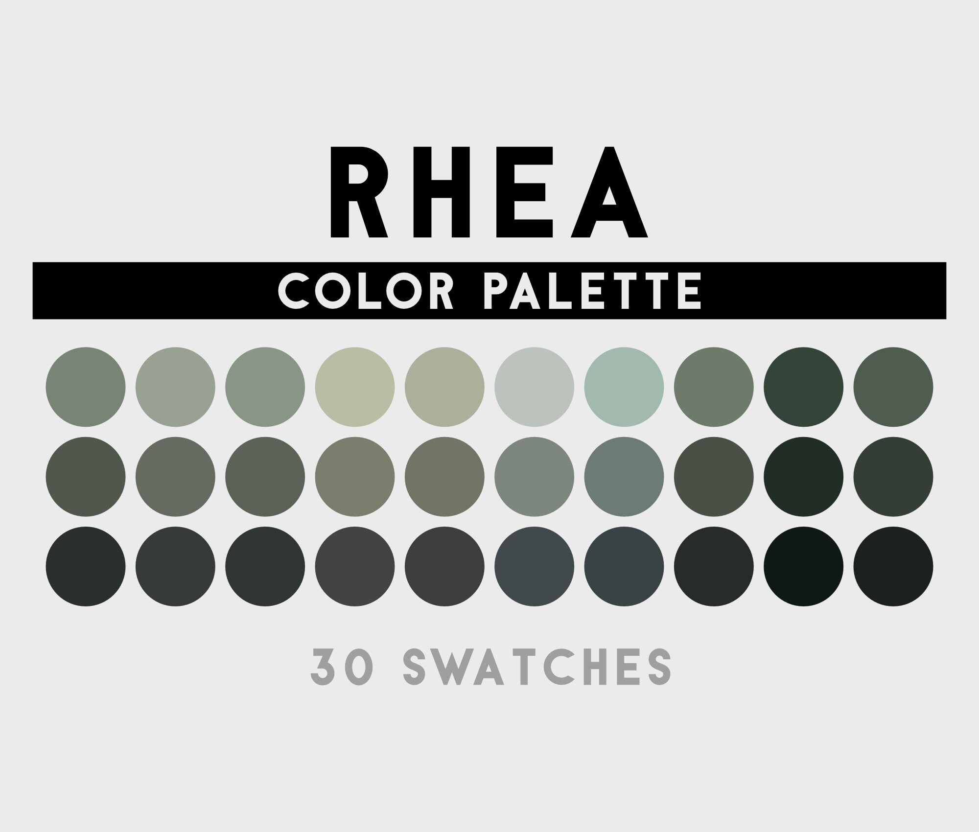 Rhea Color Palette for Procreate, Adobe Photoshop, Adobe Illustrator ...