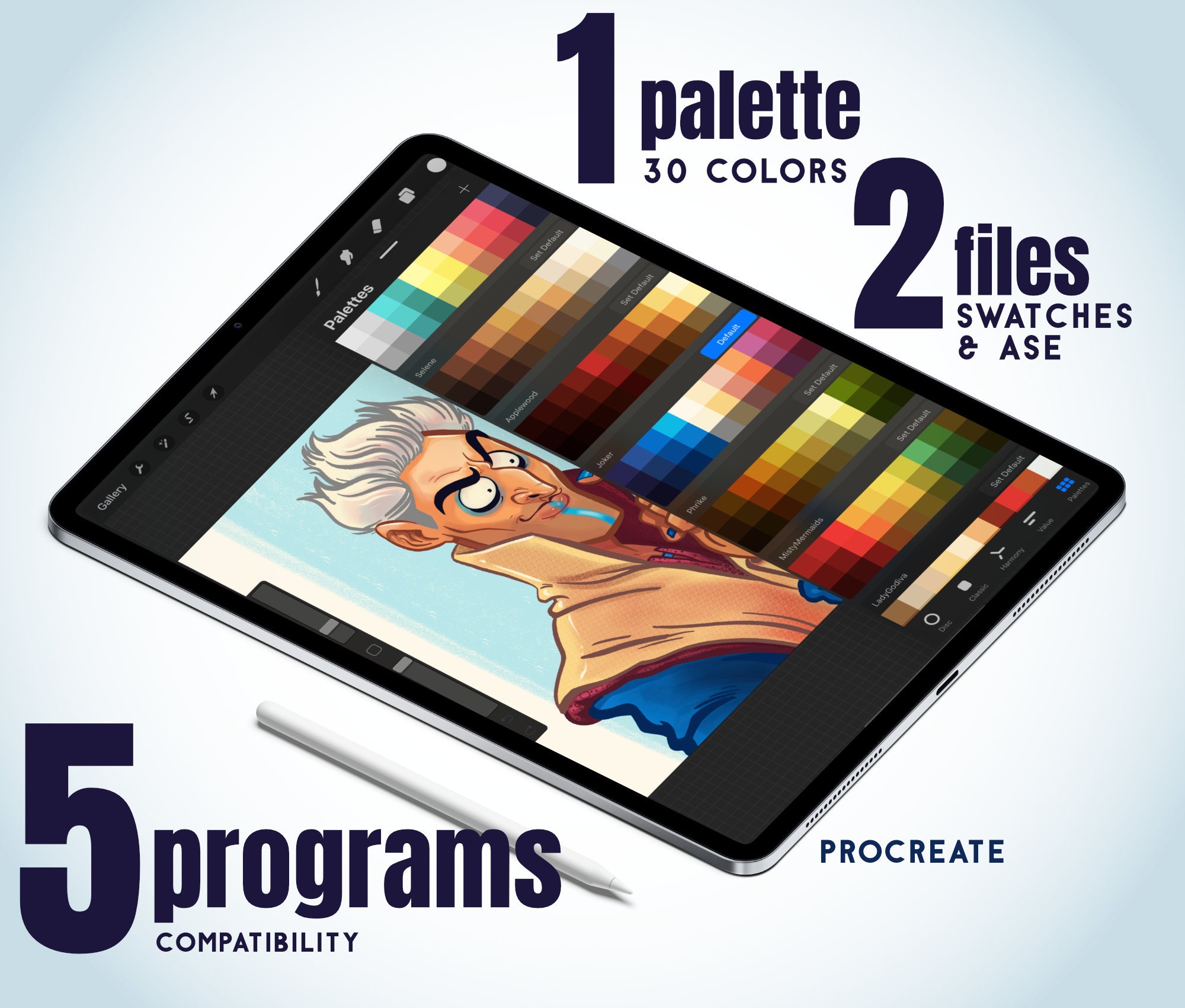 Mandy Color Palette for Procreate, Adobe Photoshop, Adobe Illustrator ...