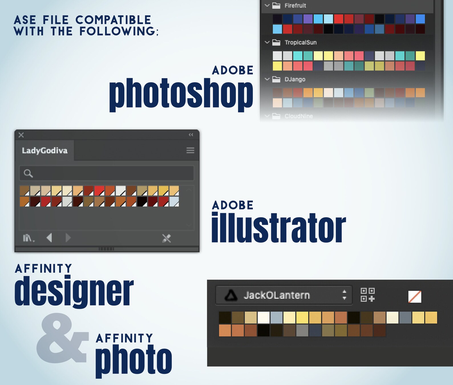 Mandy Color Palette for Procreate, Adobe Photoshop, Adobe Illustrator ...