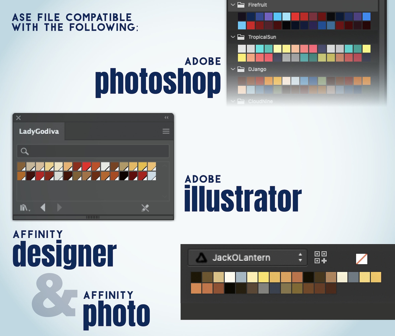 Cloud Nine Color Palette for Procreate, Photoshop, Illustrator (digital ...