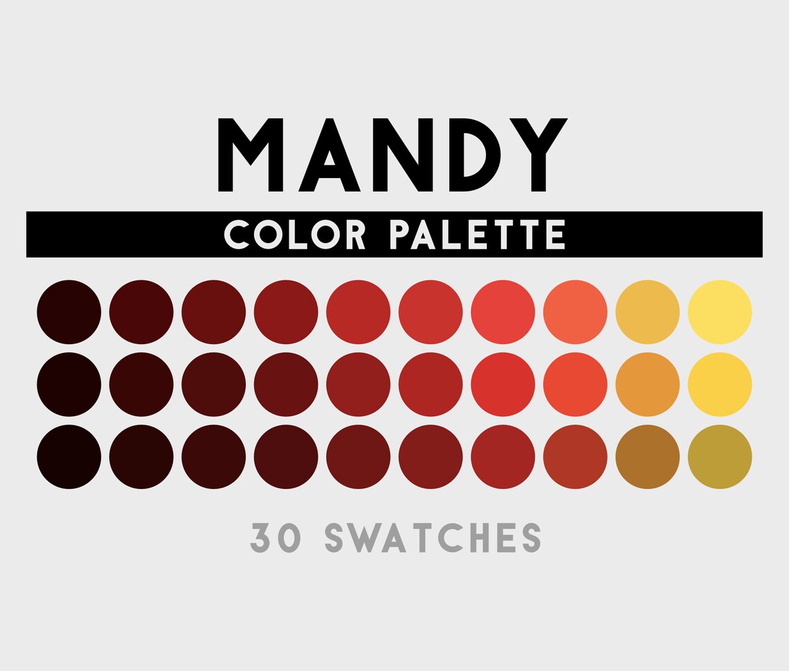 Mandy Color Palette for Procreate, Adobe Photoshop, Adobe Illustrator ...