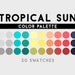 Tropical Sun Color Palette for Procreate, Photoshop, Illustrator ...