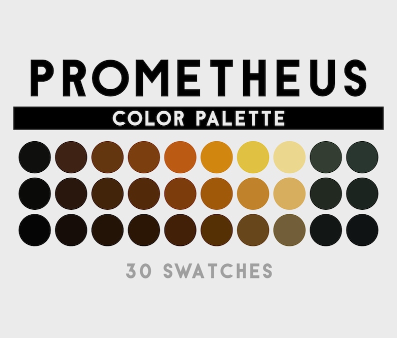 Prometheus Color Palette for Procreate, Adobe Photoshop, Adobe ...