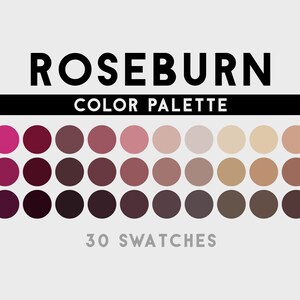 Roseburn Color Palette for Procreate, Adobe Photoshop, Adobe ...