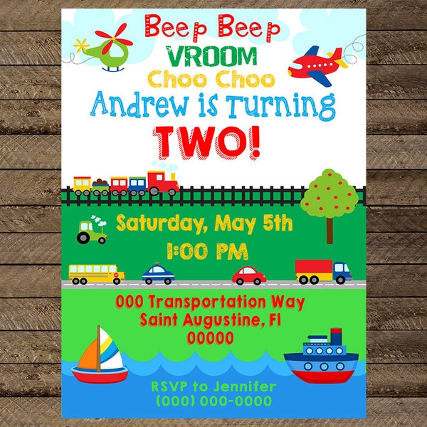 Transportation Party - Etsy