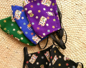 Japanese Cat Mask - Etsy