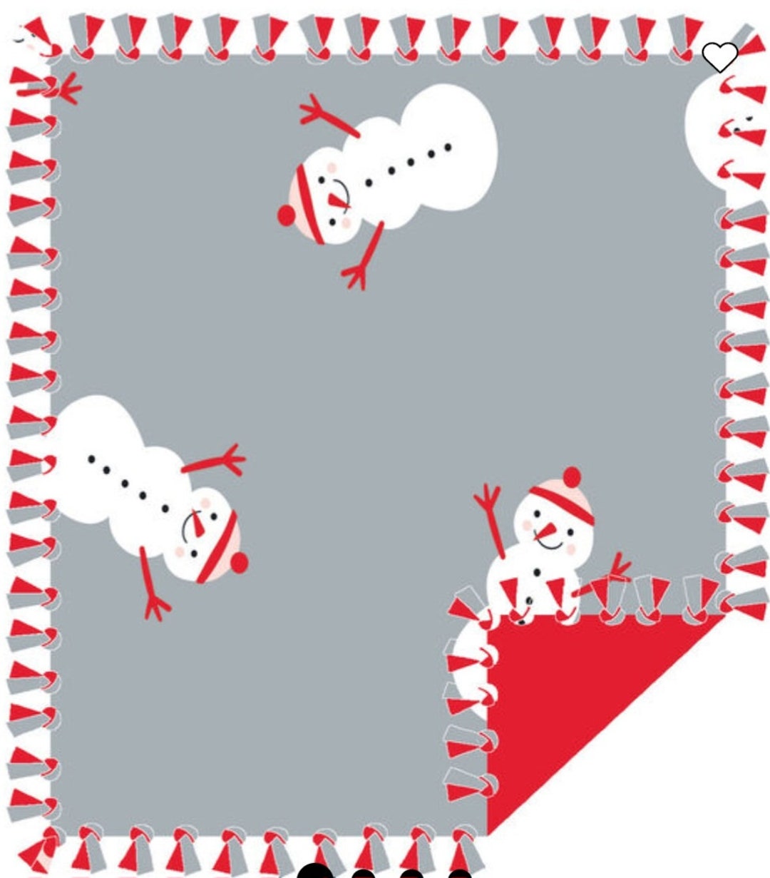 Snowmen and Snow Flakes Theme Blankets (multiple Options) - Etsy