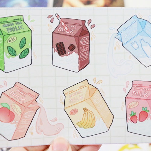 Milk Vinyl A6 Sticker Sheet - Etsy