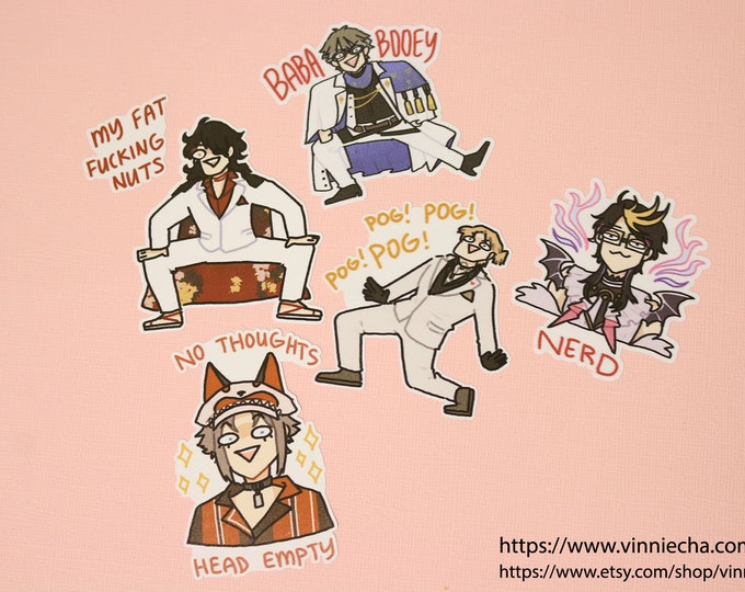 NIJISANJI Luxiem Vinyl Stickers | Set A - Etsy
