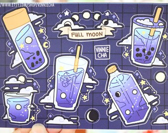 Cosmic Tea A6 Sticker Sheet | Etsy