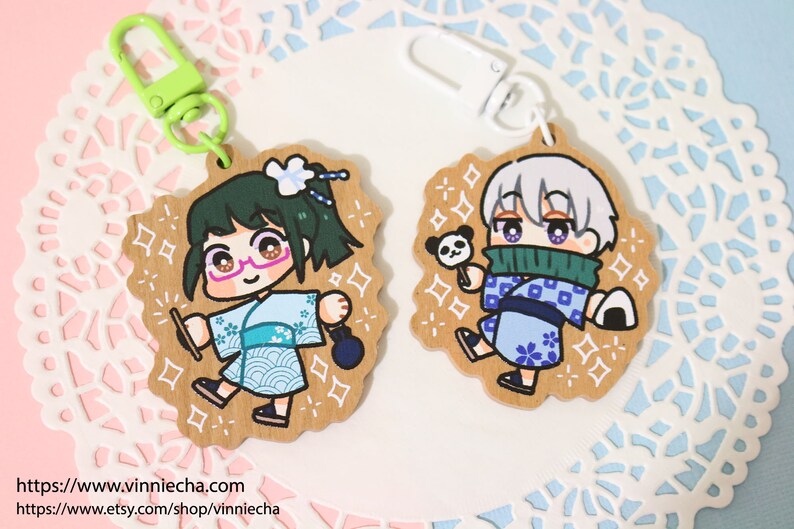 Cursed Anime Wooden Festival Charms - Etsy