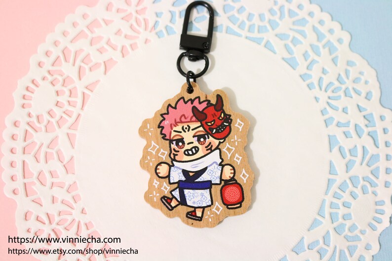 Cursed Anime Wooden Festival Charms - Etsy