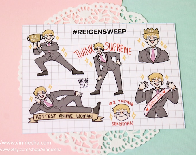 Reigen Sweep A6 Sticker Sheet - Etsy