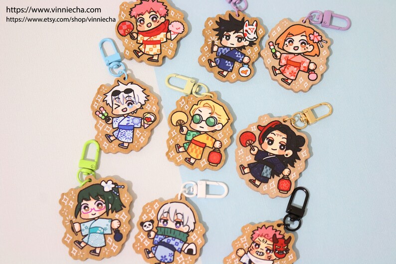 Cursed Anime Wooden Festival Charms - Etsy
