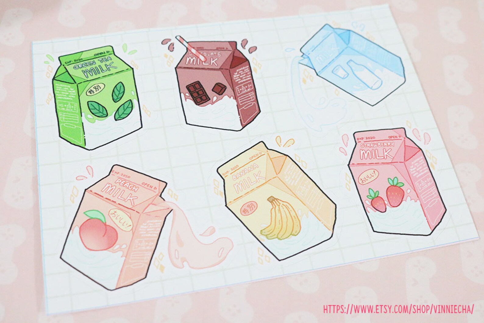 Milk Vinyl A6 Sticker Sheet - Etsy