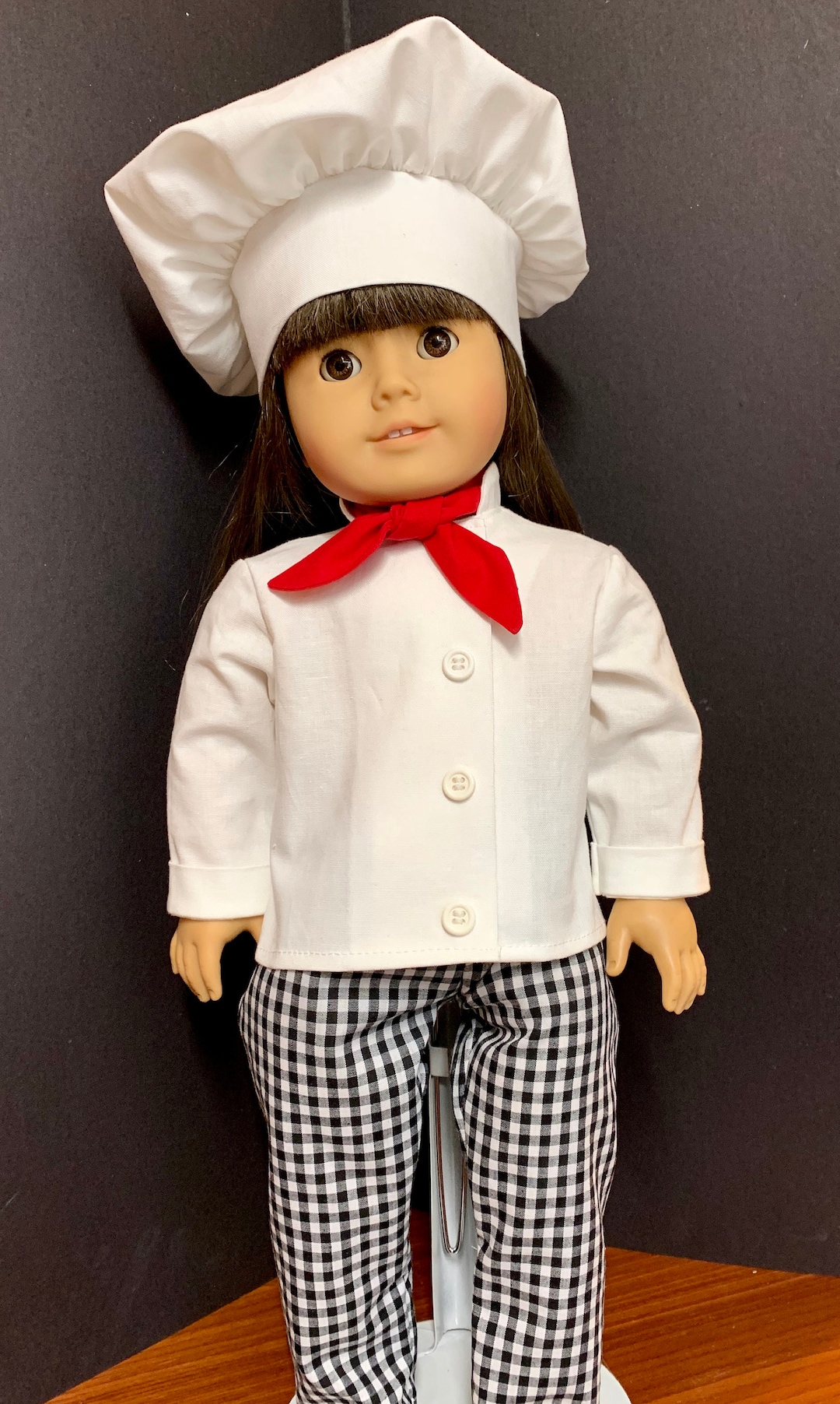 Doll Chef Whites, Doll Clothes, 4 Piece, Toque Blanche, Dolls Chef ...