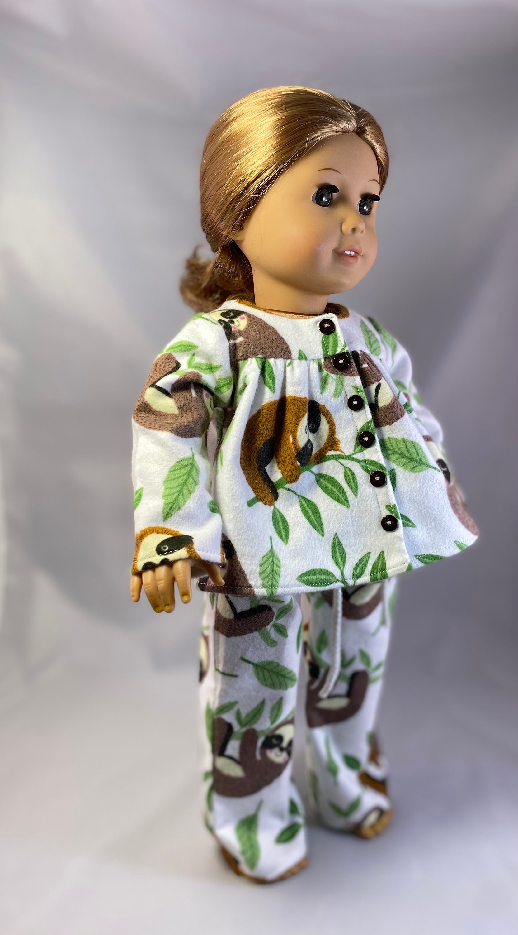 Sloth Doll Pjs Slumber Party Pjs Doll Pajamas Sloth - Etsy