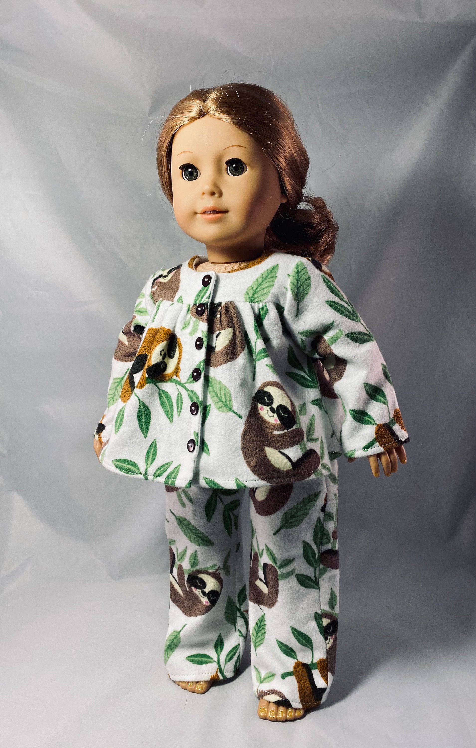 Sloth Doll Pjs Slumber Party Pjs Doll Pajamas Sloth - Etsy