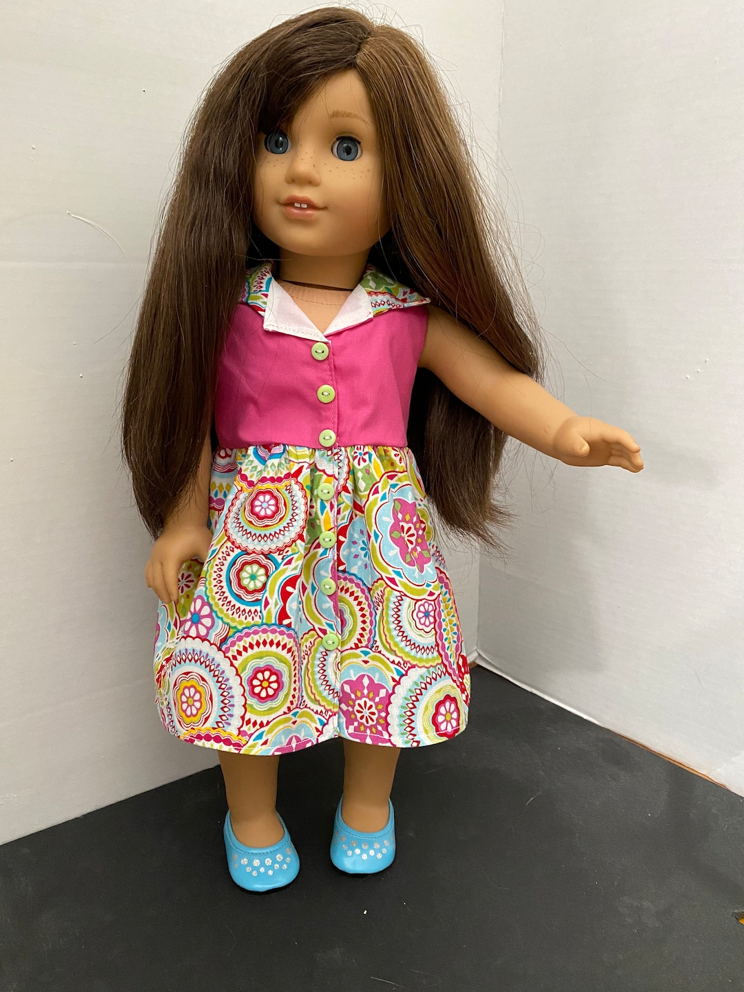 Pretty Doll Dress, Full Front Opening, Fits 18 Inch Dolls, Birthday ...