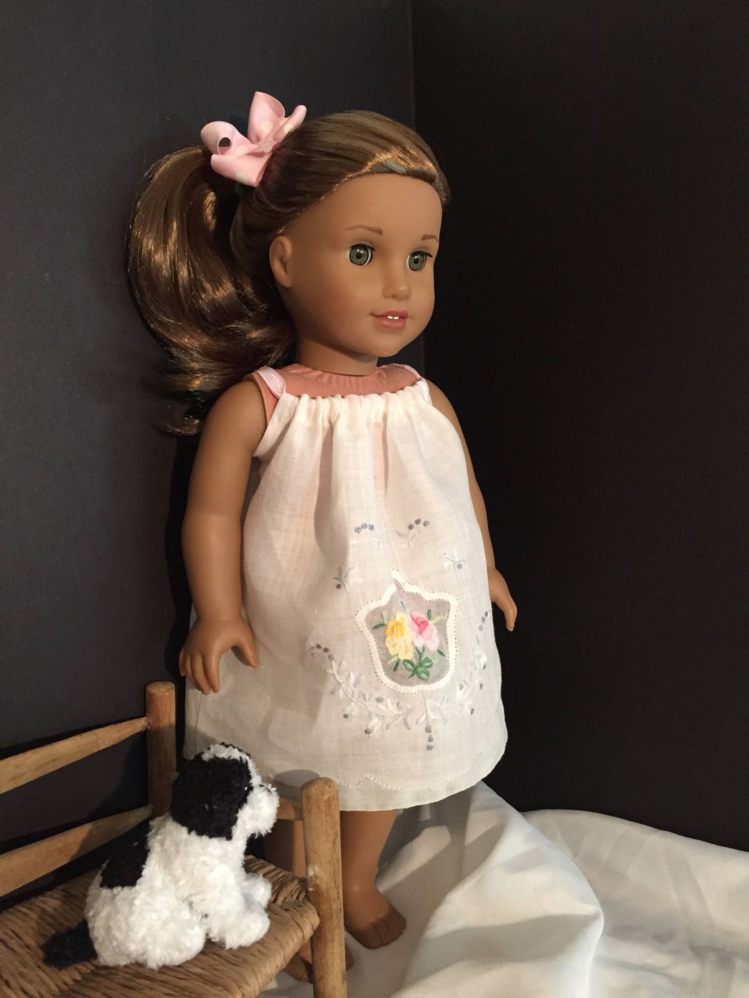 Vintage Linen Nightie Embroidery Handmade Dainty Nightie Gift for Girls ...