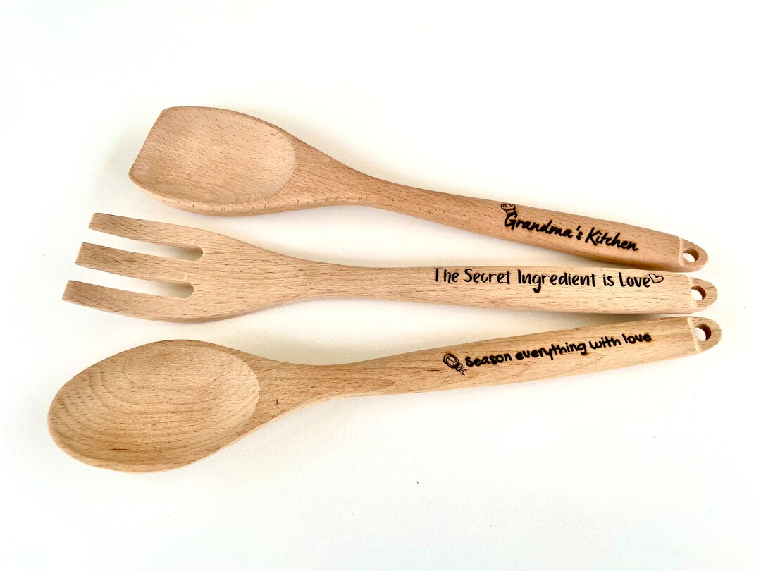 Personalized Wooden Cooking Utensils - Etsy