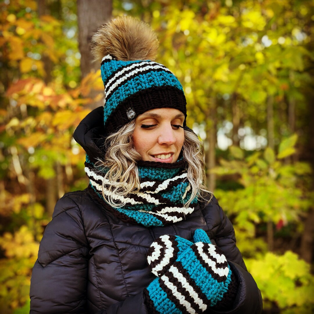 Ready to Go Mojito Model, Toque Trio, Snood and Mittens - Etsy