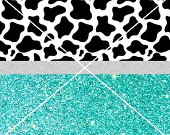 Teal Cow Print | Etsy