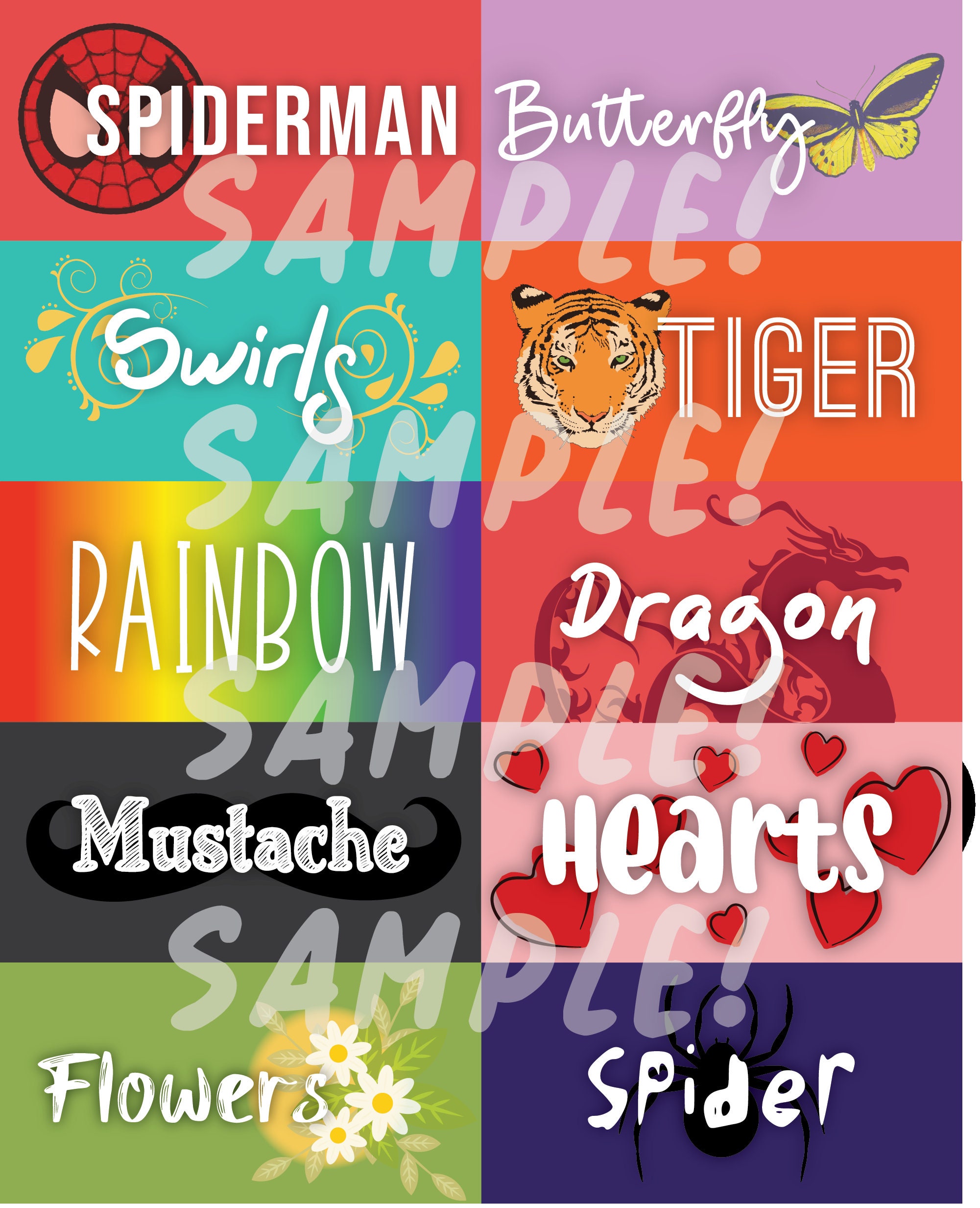 Face Painting Word Board - 20 Designs, Face Painting Designs Menu ...