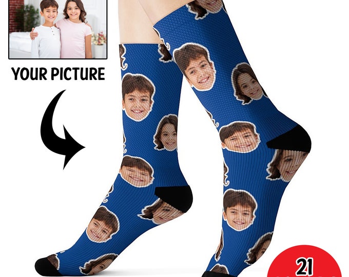 Custom Double Face Socks - Personalized Face Socks - Father's Day Gift ...