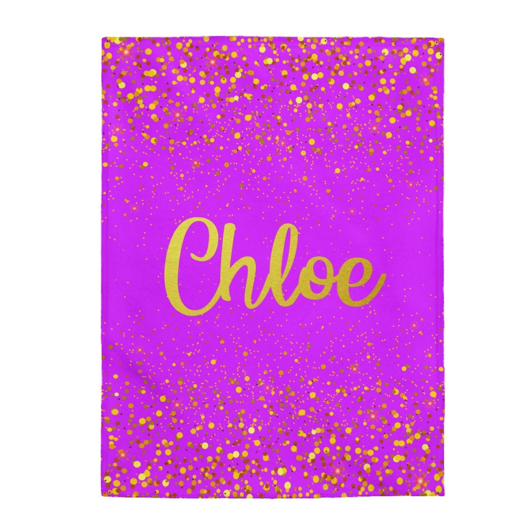 Custom Sparkle Blanket - Custom Plush Blanket - Personalized Kids ...