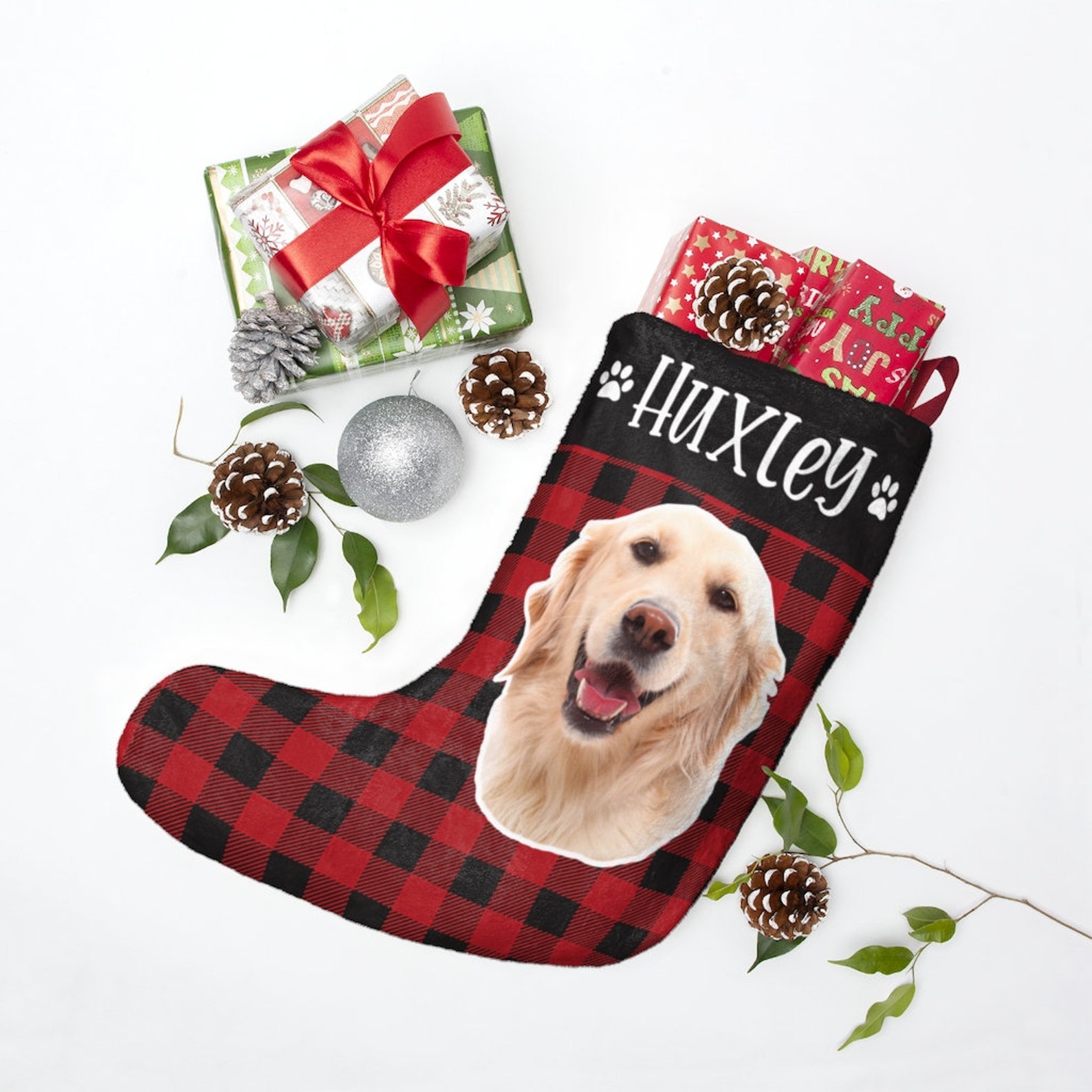Dog Christmas Stockings - Personalized Dog Stocking - Pet Christmas ...