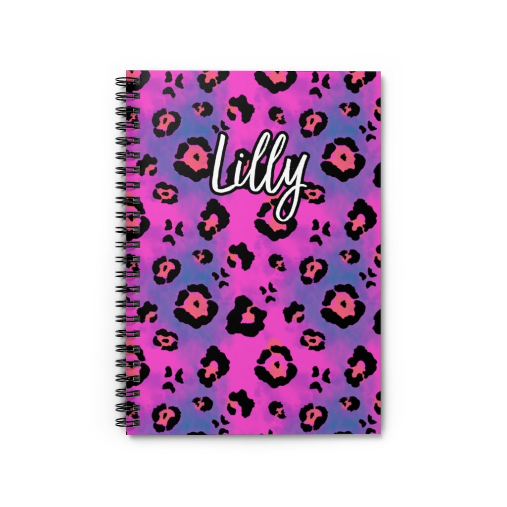 Cheetah Notebook - Custom Lined Notebook - Spiral Notebook Lined ...