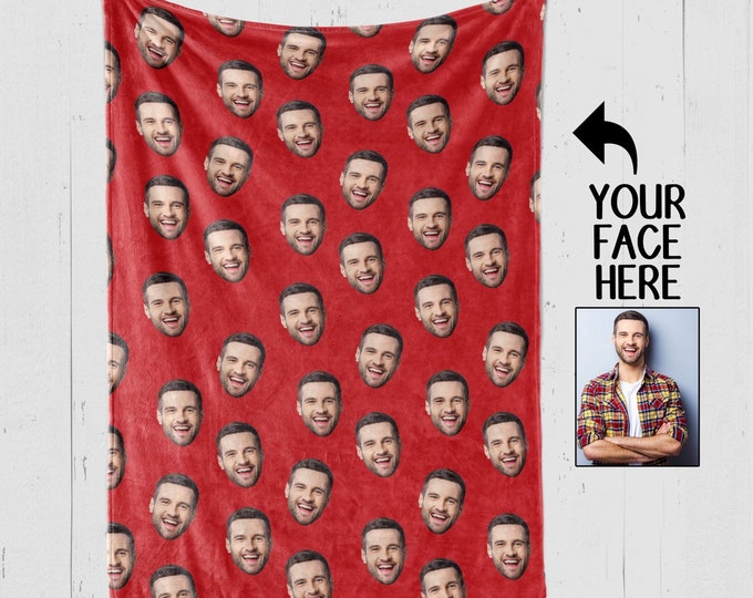 Personalized Photo Blanket - Custom Photo Blanket - Custom Face Blanket ...